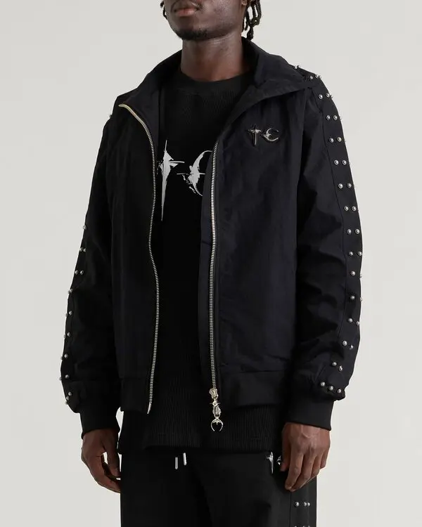 THUG CLUB Triple Line Stud Track Jacket