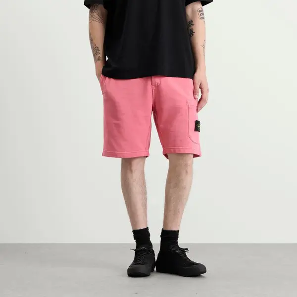 Stone Island Organic Cotton Fleece Shorts