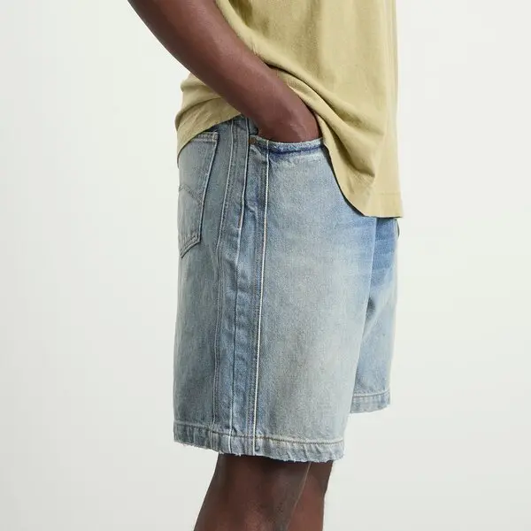 Rhude Boxy Traxedo Denim Shorts