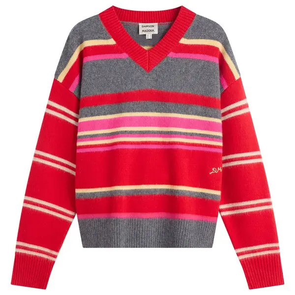 DAMSON MADDER Rene V Jumper | 100% Wool | End Clothing