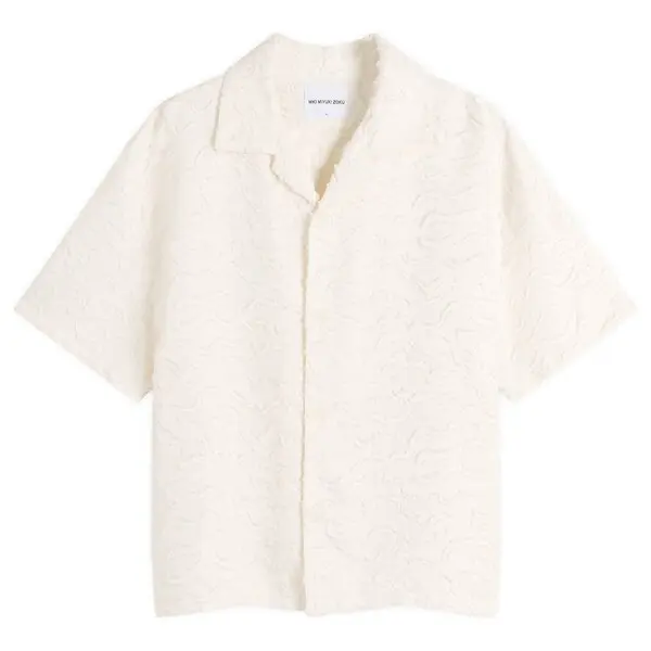 MKI MIYUKI ZOKU Jacquard Fringe Vacation Shirt - Bone