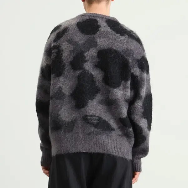 A BATHING APE Colour Camo Mohair Knit Cardigan