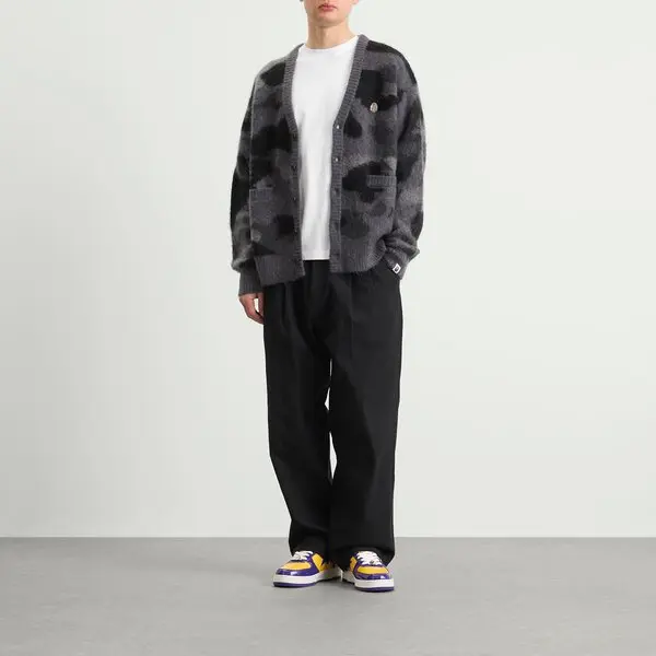 A BATHING APE Colour Camo Mohair Knit Cardigan
