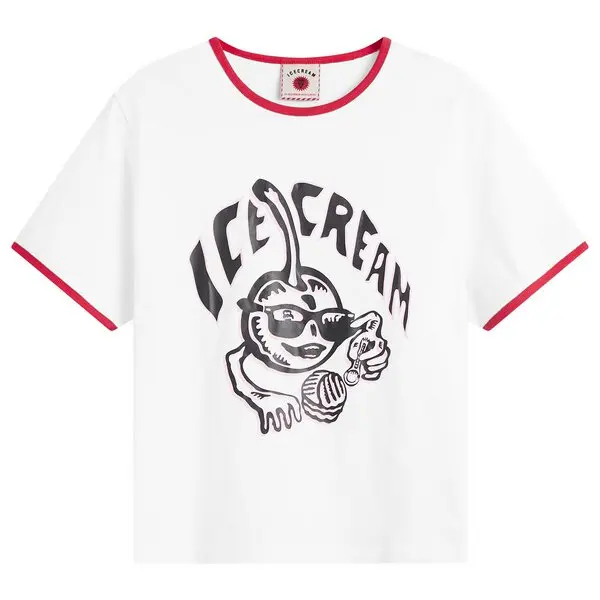 ICECREAM Cherry Ringer T-shirt - White