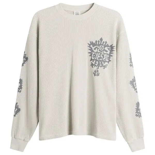 YESEYESEE Y.e.s Stamp Waffle Long Sleeve