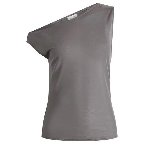 ST. AGNI Fine Jersey Asymm Top - Soot
