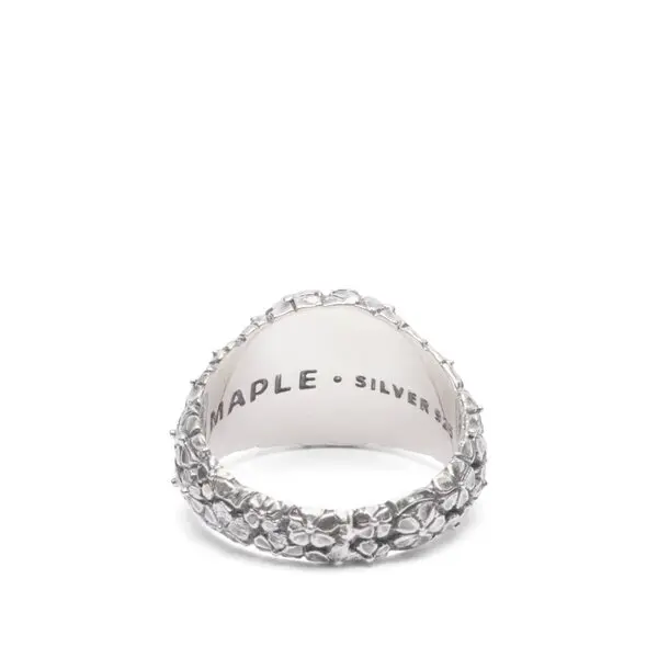 MAPLE Floral Oval Signet Ring