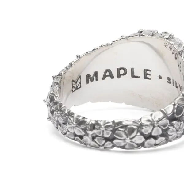MAPLE Floral Oval Signet Ring