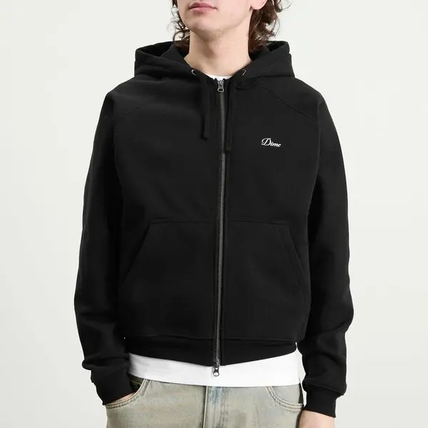 DIME Cursive Small Logo Zip Hoodie