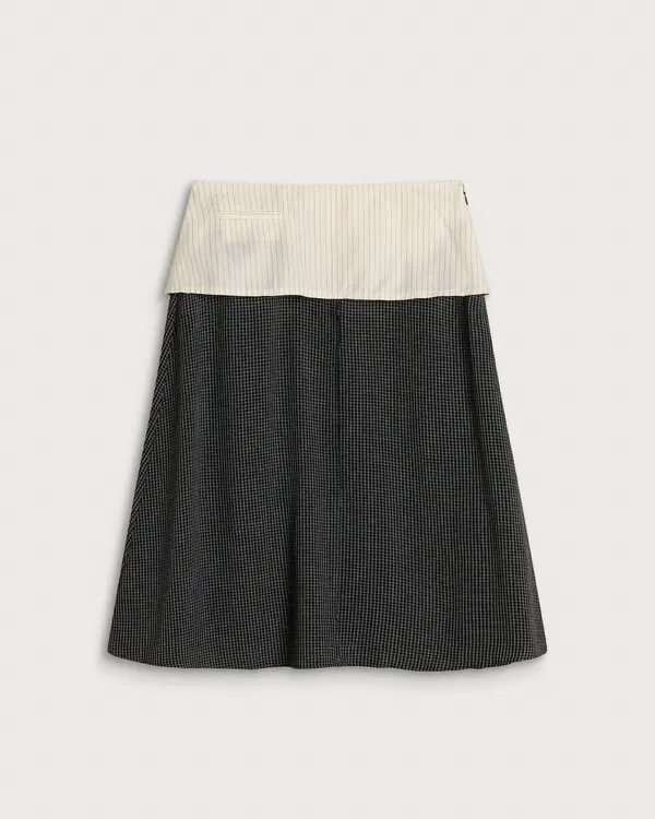 MFPEN Committee Skirt - Dark Grey Check