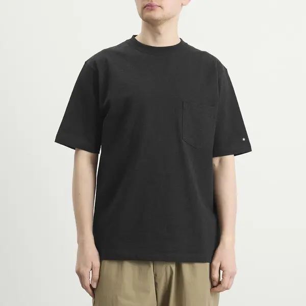 SNOW PEAK Recycled Cotton T-shirt - Black