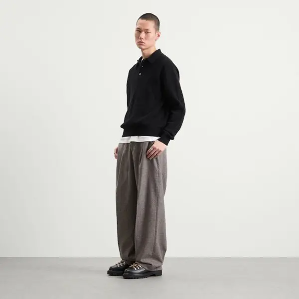 RONNING Long Sleeve Knit Polo