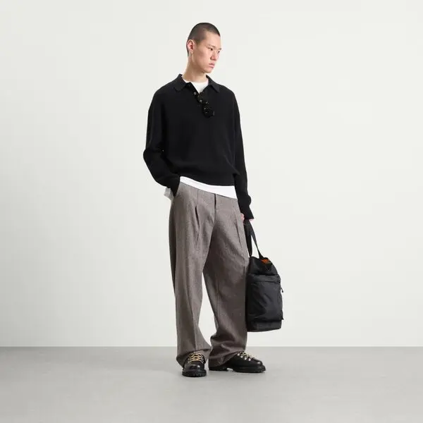 RONNING Long Sleeve Knit Polo