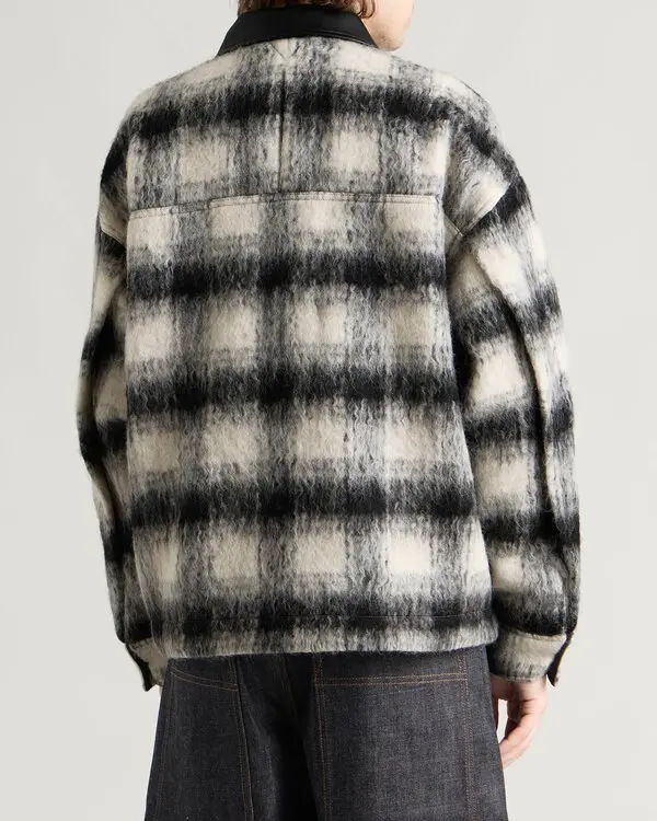 ENTIRE STUDIOS Fjord Alpaca Check Shirt Jacket