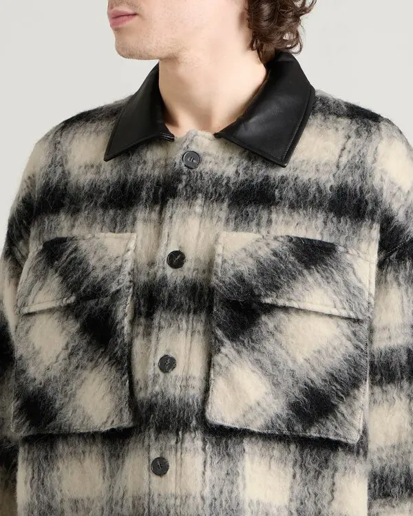 ENTIRE STUDIOS Fjord Alpaca Check Shirt Jacket