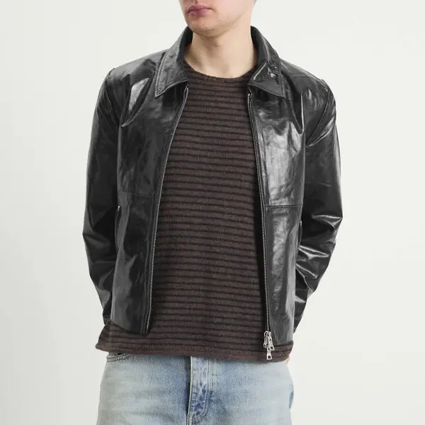 WON HUNDRED Dutton Leather Jacket - Black