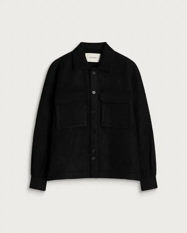 ENTIRE STUDIOS Fjord Wool Shirt Jacket - Black