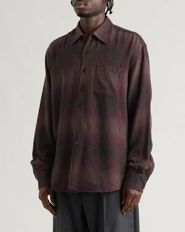 Our Legacy Cordial Check Grain Weave Above Shirt