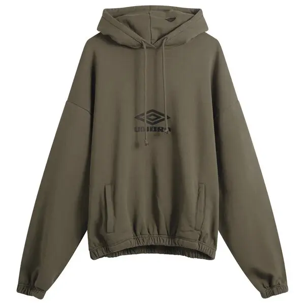 UMBRO BY SLAM JAM Og Logo Mask Hoodie - Dark Olive