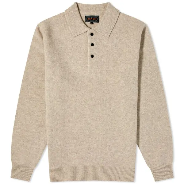 BEAMS Long Sleeve Knit Polo