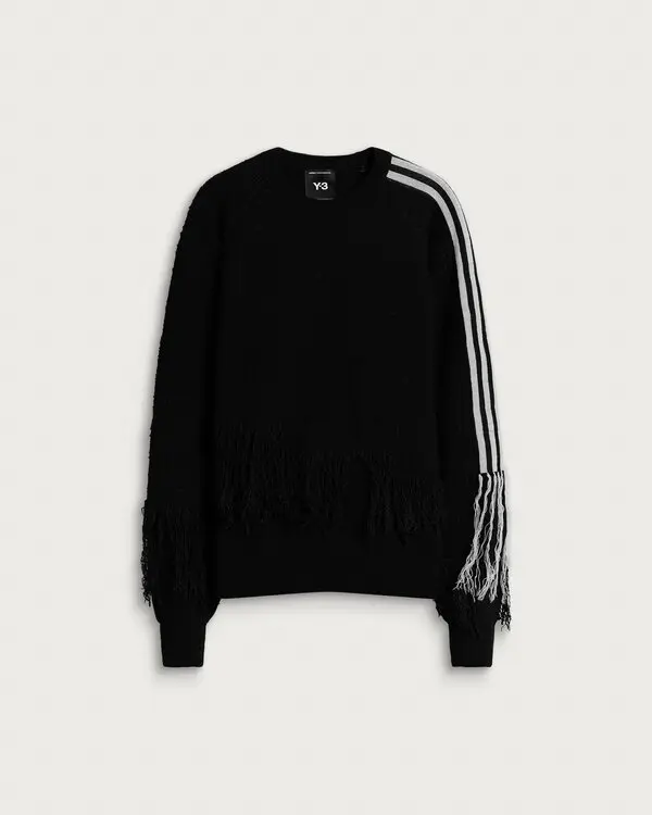 Y3 Knit Fringe Sweatshirt