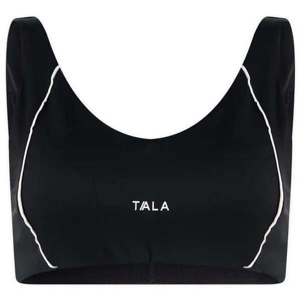 TALA Skinluxe Contrast Piping Sports Bra - Shadow Black
