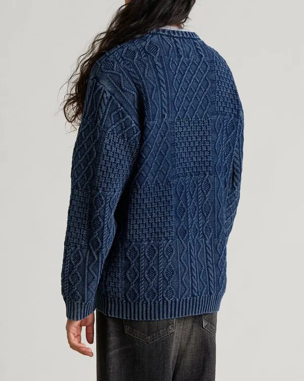 NEIGHBORHOOD Washed Block Patchwork Cable Sweater