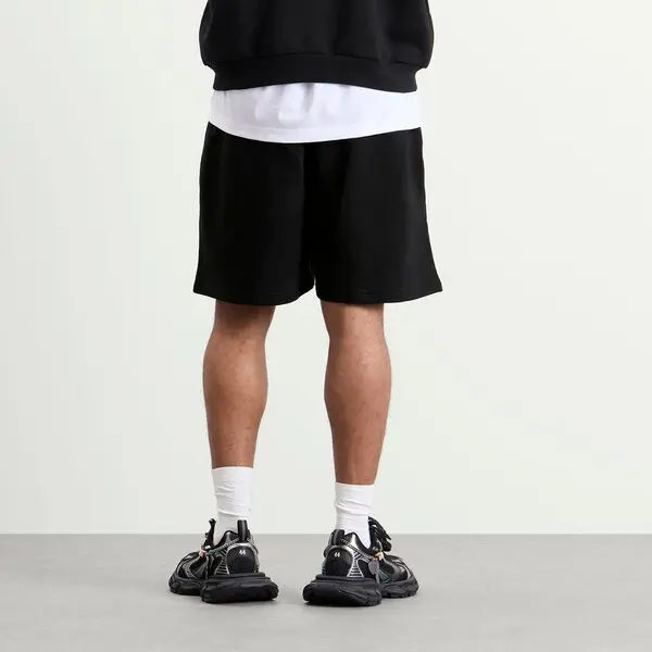 Balenciaga Logo Cotton Sweat Shorts