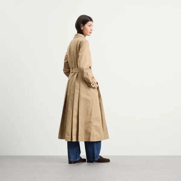 DAMSON MADDER Sofia Pleated Trench Coat Jacket