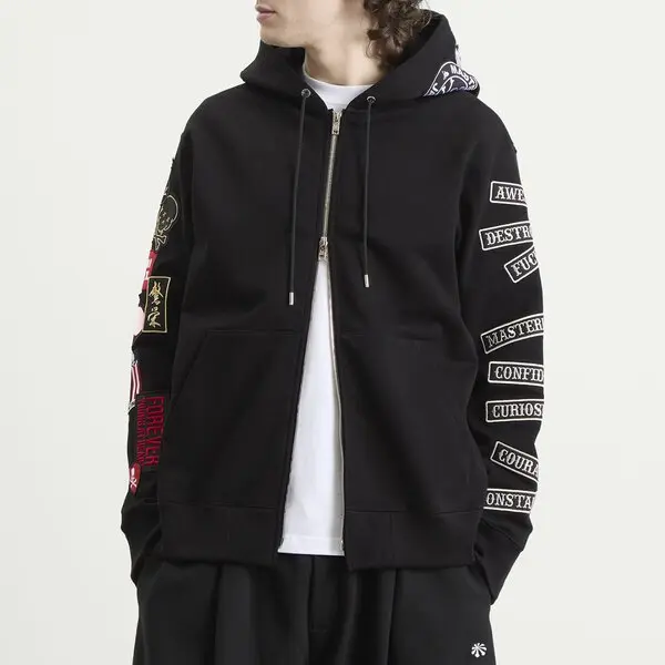 MASTERMIND WORLD Multi Patched Zip-up Hoodie