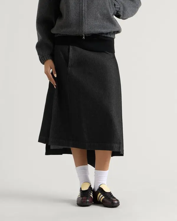 Y3 Denim Midi Skirt