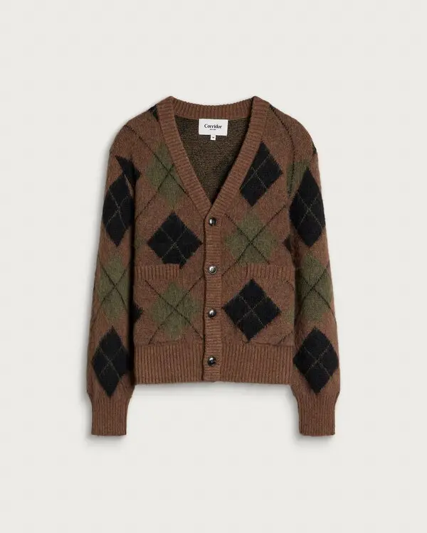 CORRIDOR Argyle Cardigan