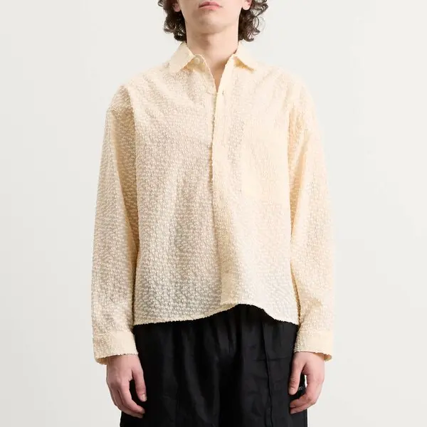 MKI MIYUKI ZOKU Ribbon Jacquard Box Dress Shirt