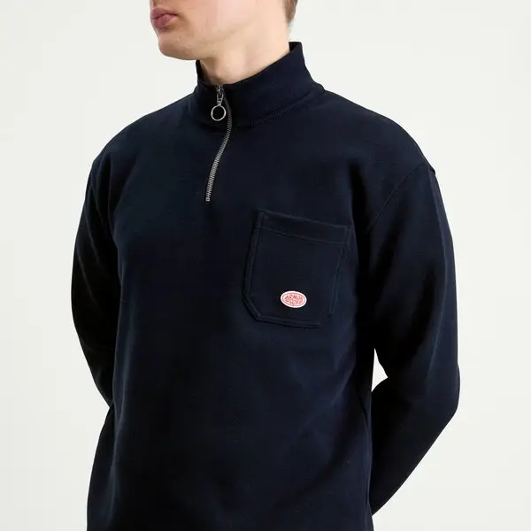 Armor Lux Half Zip Pocket Sweatshirt