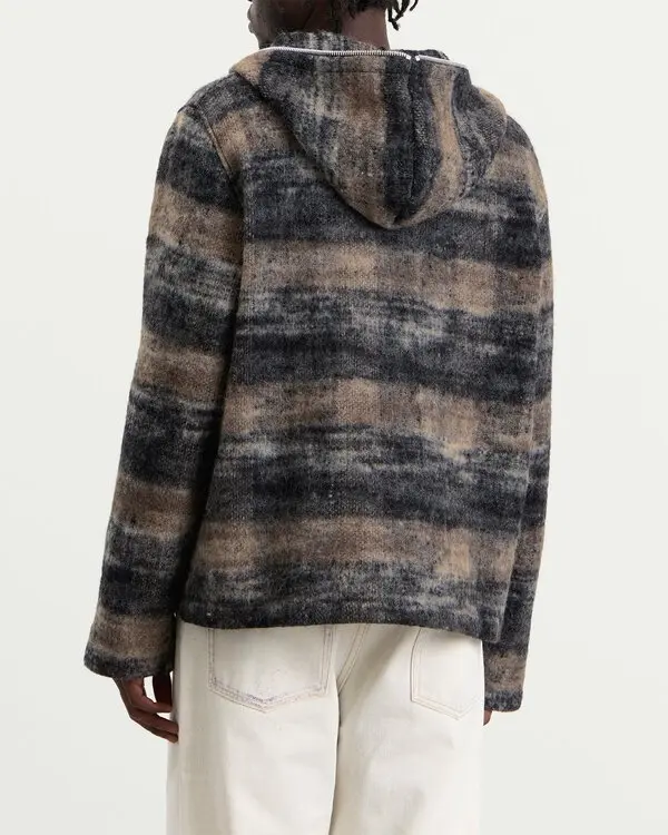 Our Legacy Woods Check Lofty Wool Full Zip Hood