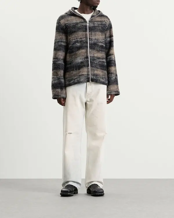 Our Legacy Woods Check Lofty Wool Full Zip Hood