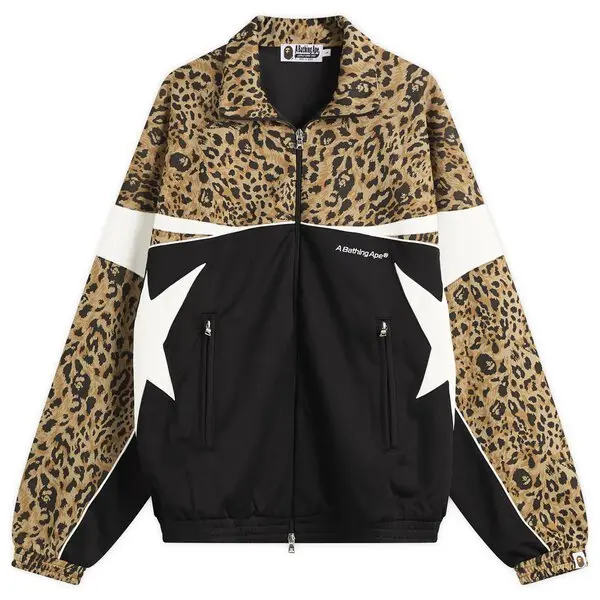 A BATHING APE Wild Leopard Print Track Jacket