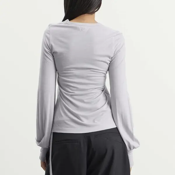 Y3 Chince Drape Long Sleeve Top