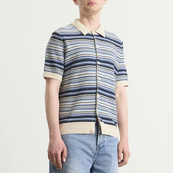 Nn07 Nolan Stripe Polo Cardigan