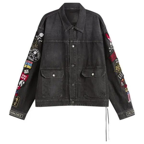 MASTERMIND WORLD Patched Denim Jacket
