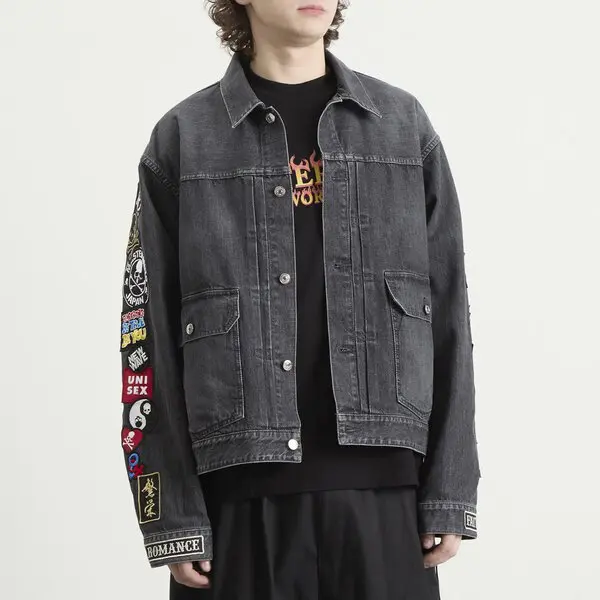 MASTERMIND WORLD Patched Denim Jacket