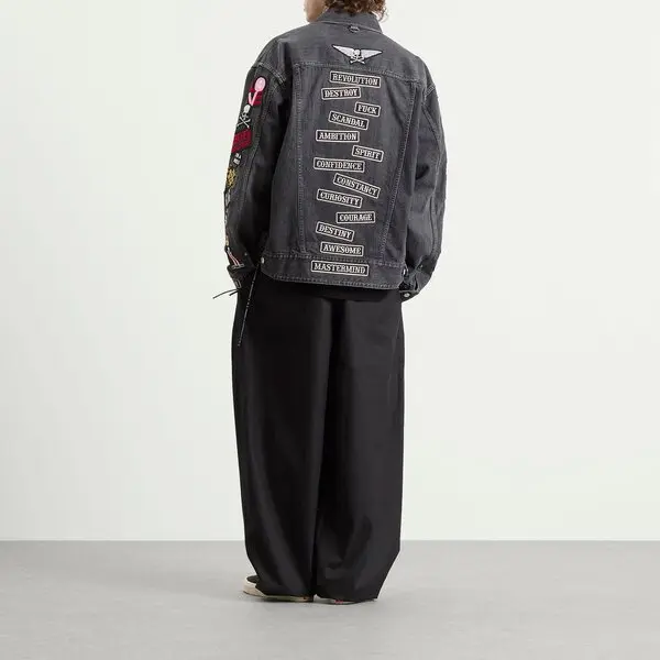 MASTERMIND WORLD Patched Denim Jacket