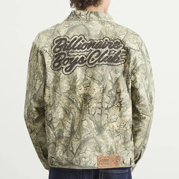 BILLIONAIRE BOYS CLUB Diamonds & Dollars Tree Trucker J Jacket