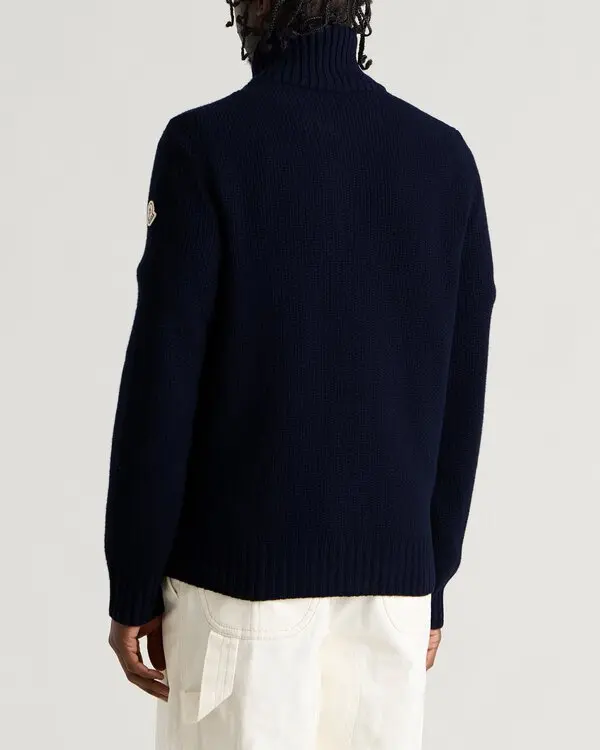 Moncler Zip Through Ribbed Jumper