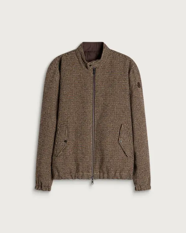 Moncler Ebrodel Micro Check Jacket - Brown
