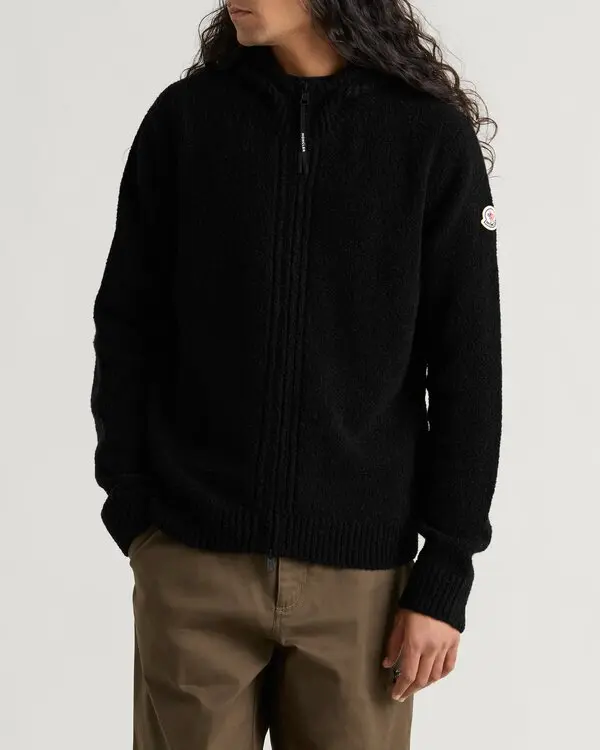 Moncler Boucle Knitted Hoodie