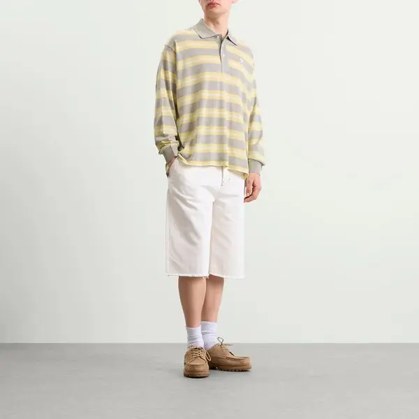 AMI Paris Mercerised Jersey Adc Stripe Polo