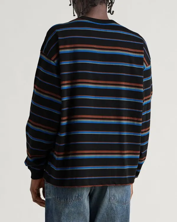 BEAMS Stripe Long Sleeve Loose T-shirt