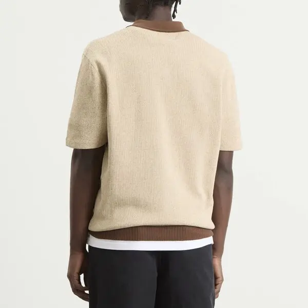 BEAMS Animal Jacquard Knit Polo
