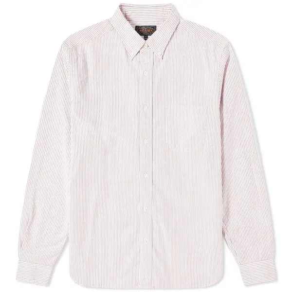 BEAMS Button Down Candy Stripe Shirt